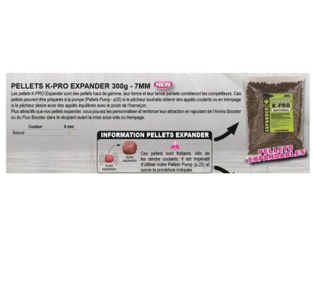Pellets expander K-Pro 300 g - Naturel - 7 mm - Pêche Expert
